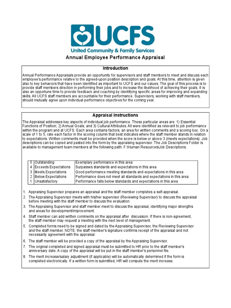 Supervisor Performance Appraisal Form | PDF | Performance Appraisal ...