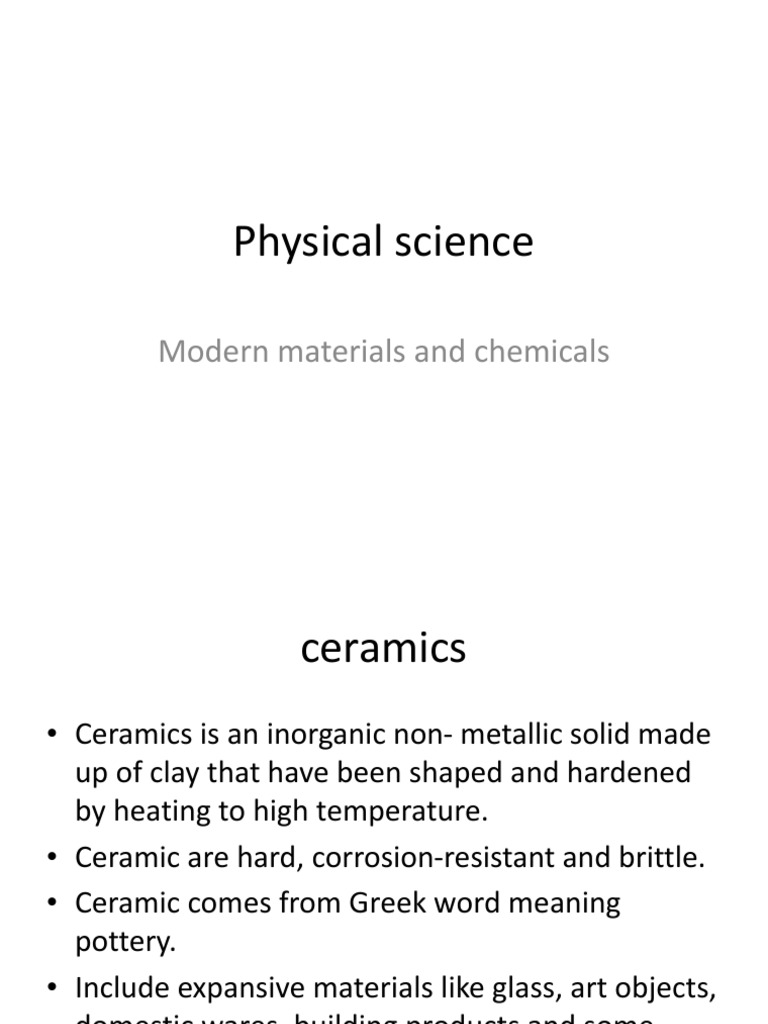 Properties and Applications of Ceramics and Plastics | PDF | Ceramics ...