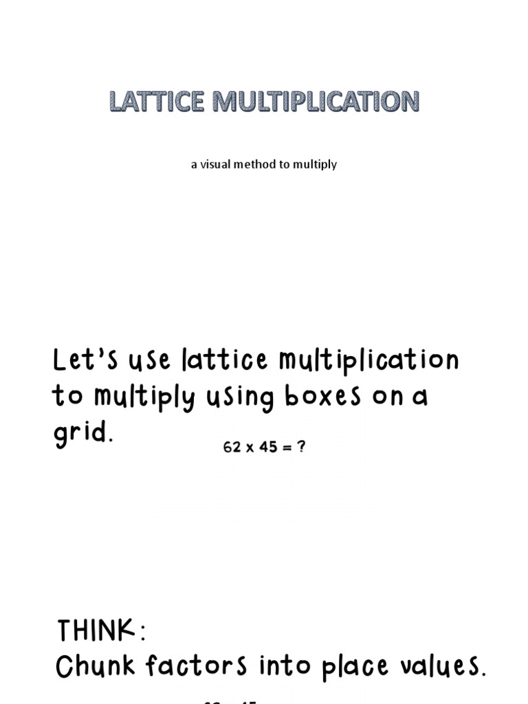 A Visual Method To Multiply | PDF