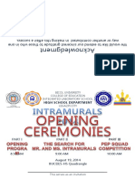 Acknowledgement: 4 Big Events | PDF | Ceremonies | Social Institutions