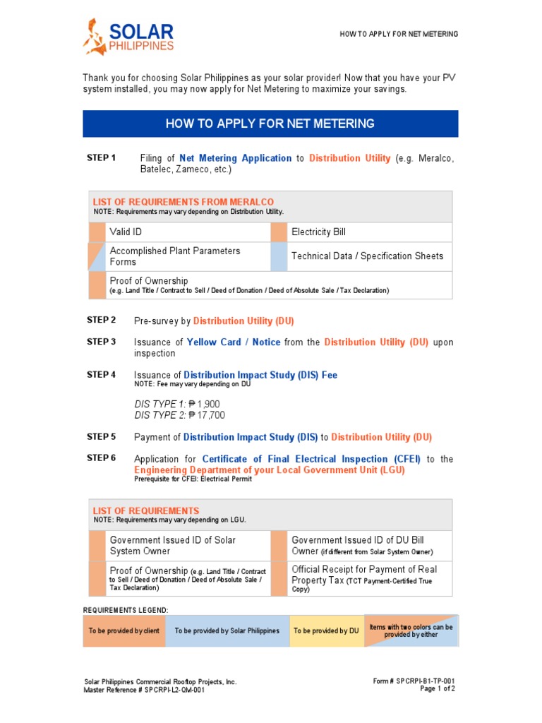 How To Apply For Net Metering | PDF | Deed | Title (Property)