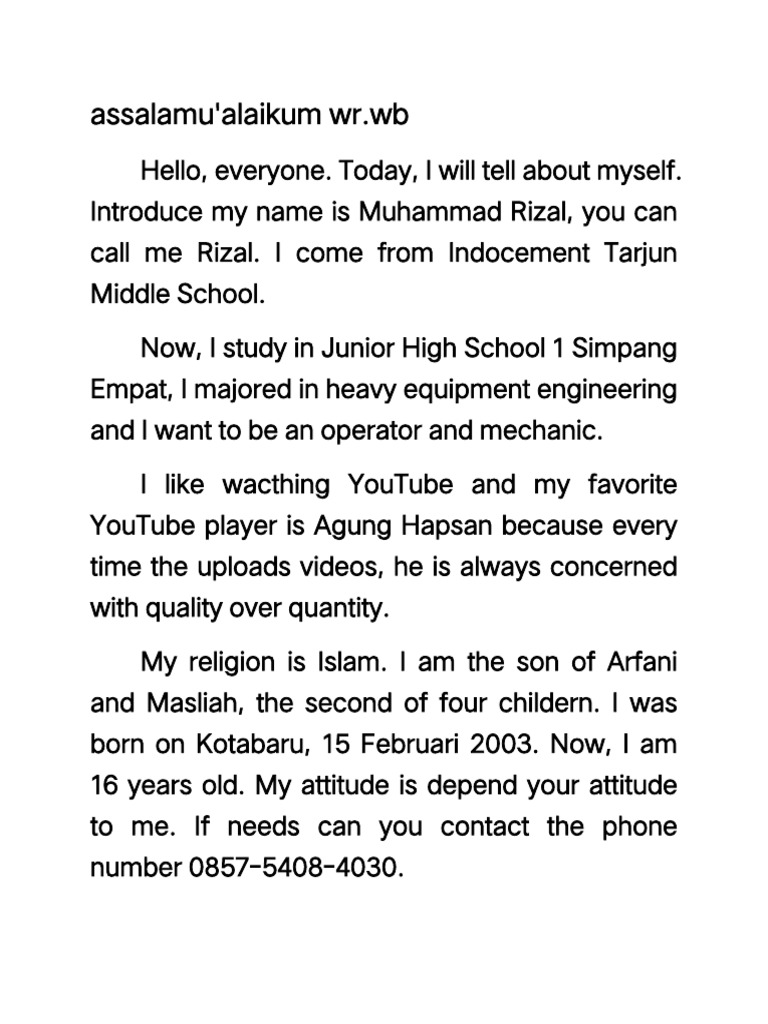 Muhammad Rizal (X TAB) | PDF