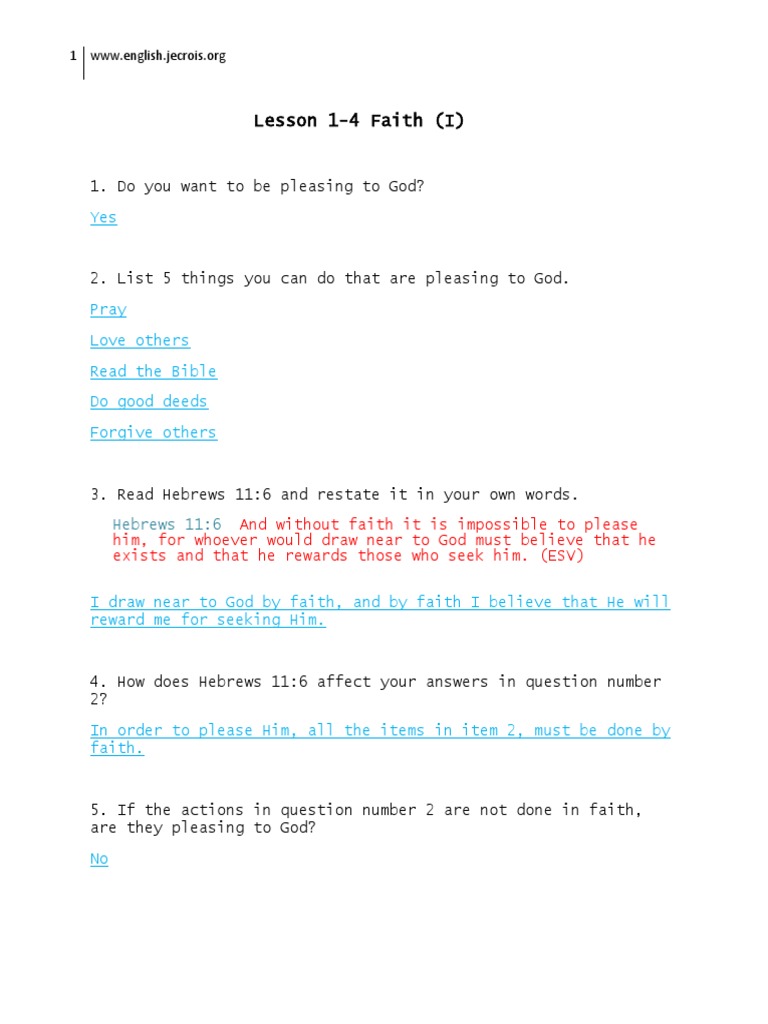 How to Please God Through Faith | PDF | Gospel Of Matthew | Faith