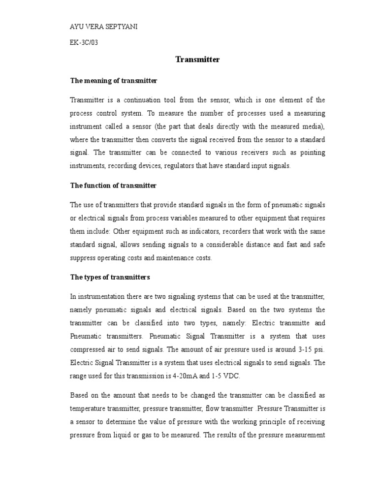 Transmitter: The Meaning of Transmitter | PDF | Transmitter ...