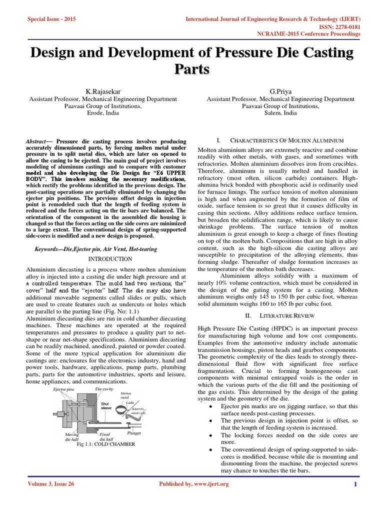 Die Casting | PDF | Casting (Metalworking) | Metals