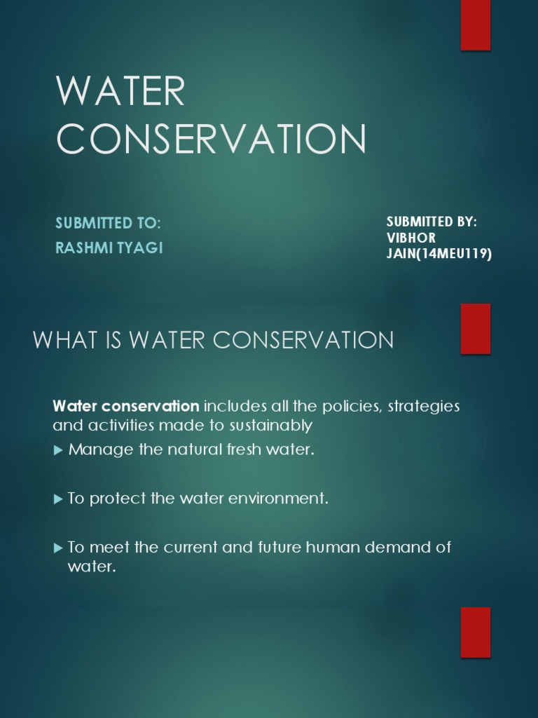 Water Conservation | PDF