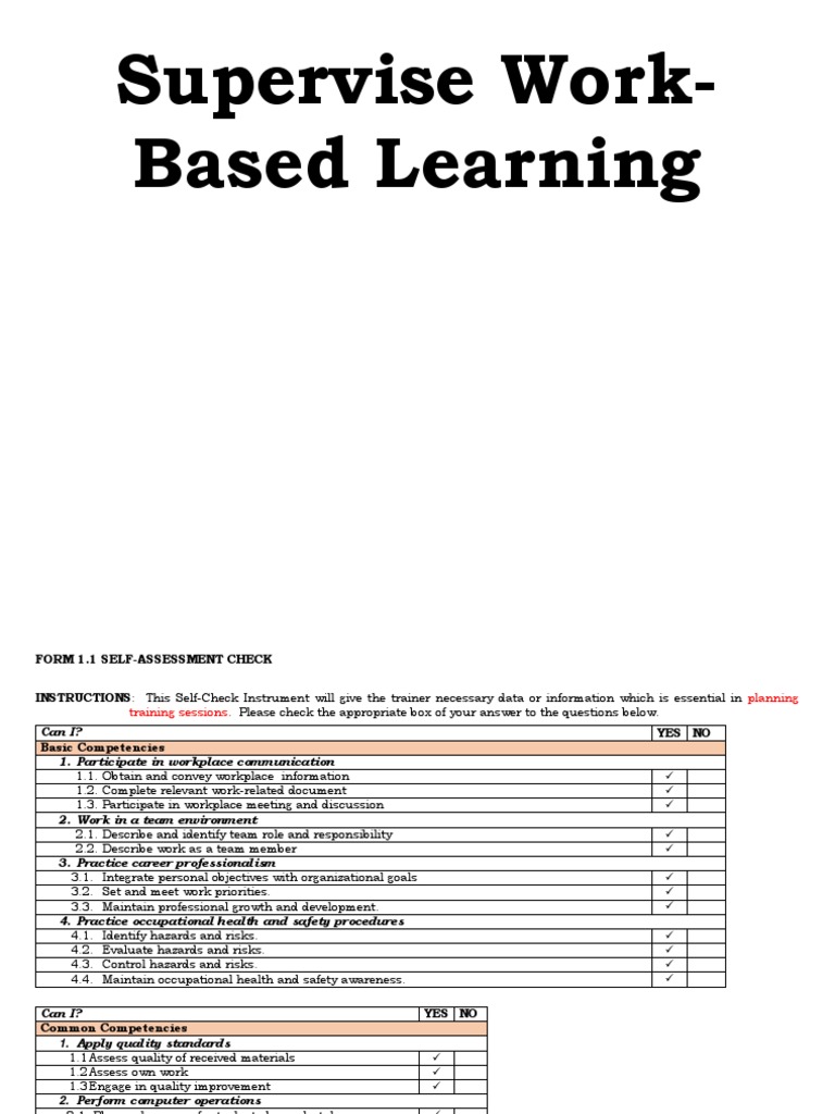 Supervise Work For Upload | PDF | Occupational Safety And Health ...