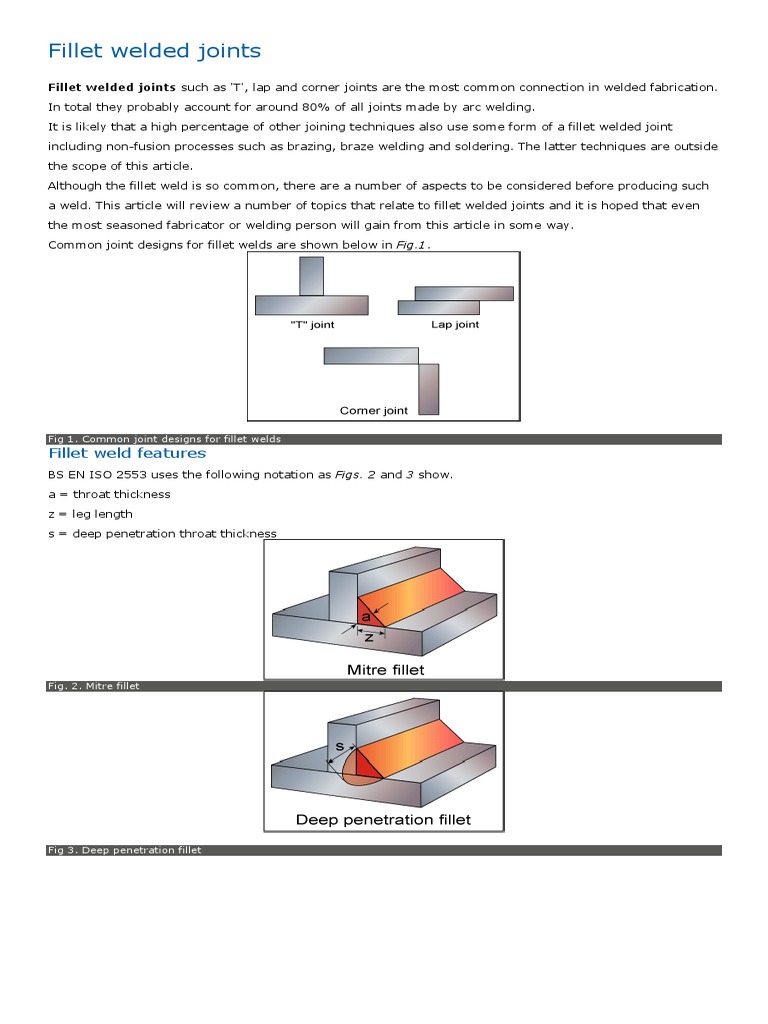 Fillet Welded Joints | PDF | Welding | Construction