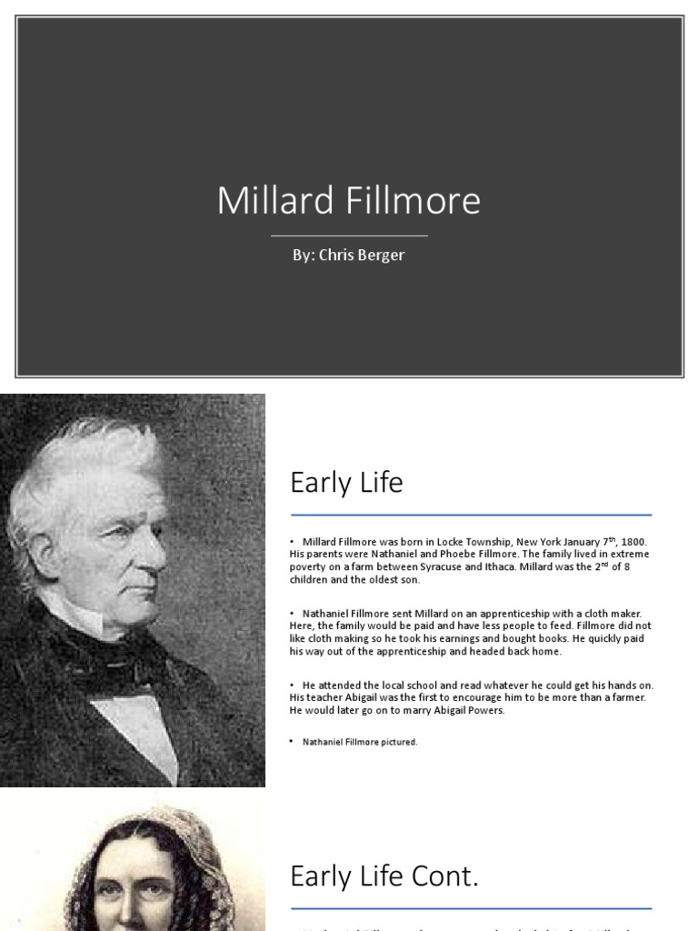 Millard Fillmore: By: Chris Berger | PDF | Whig Party (United States ...