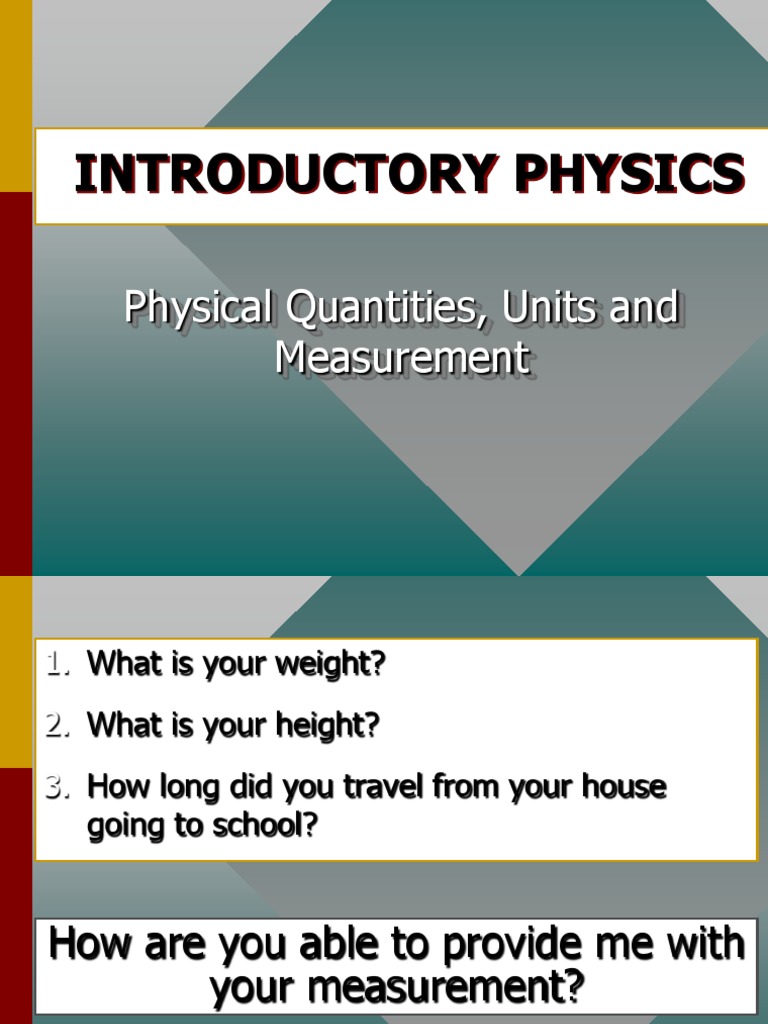 2018-Quantities, Measurement, Significant Figures, Scientific Notation ...