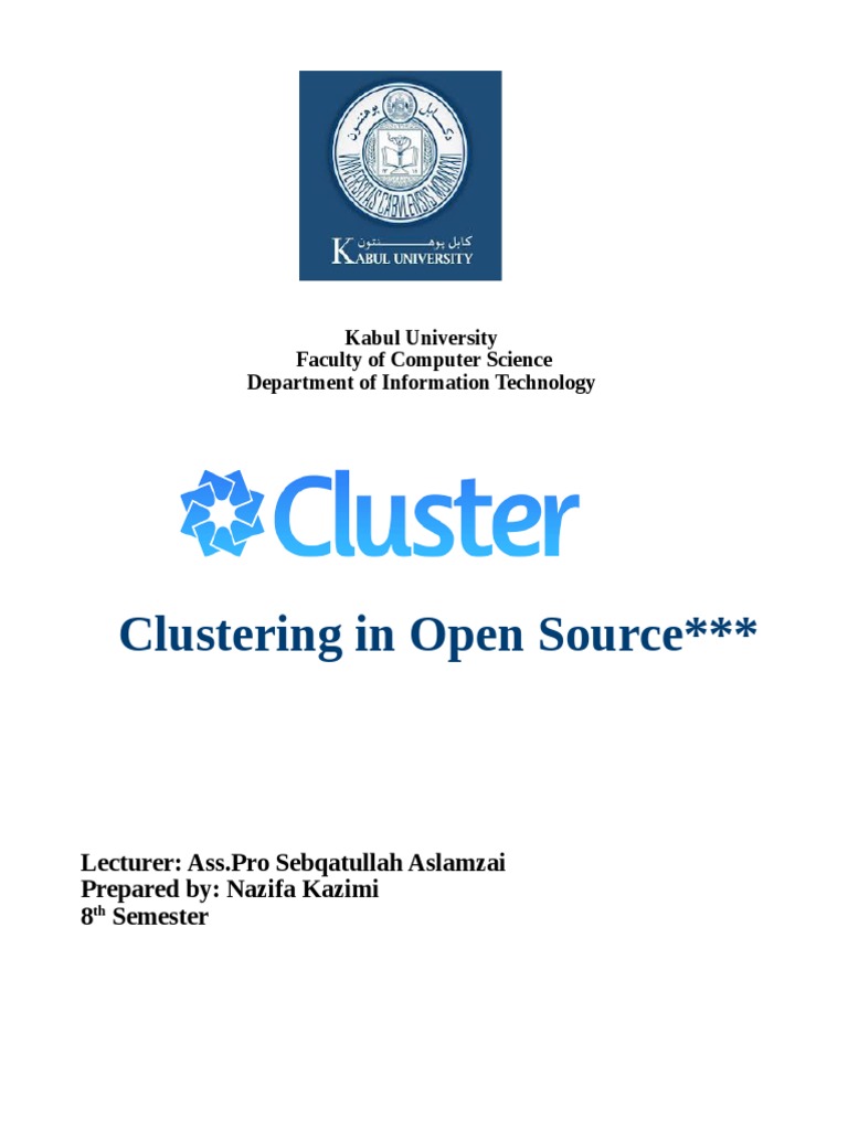 Clustering Documentation Pdf Computer Cluster Load Balancing Computing
