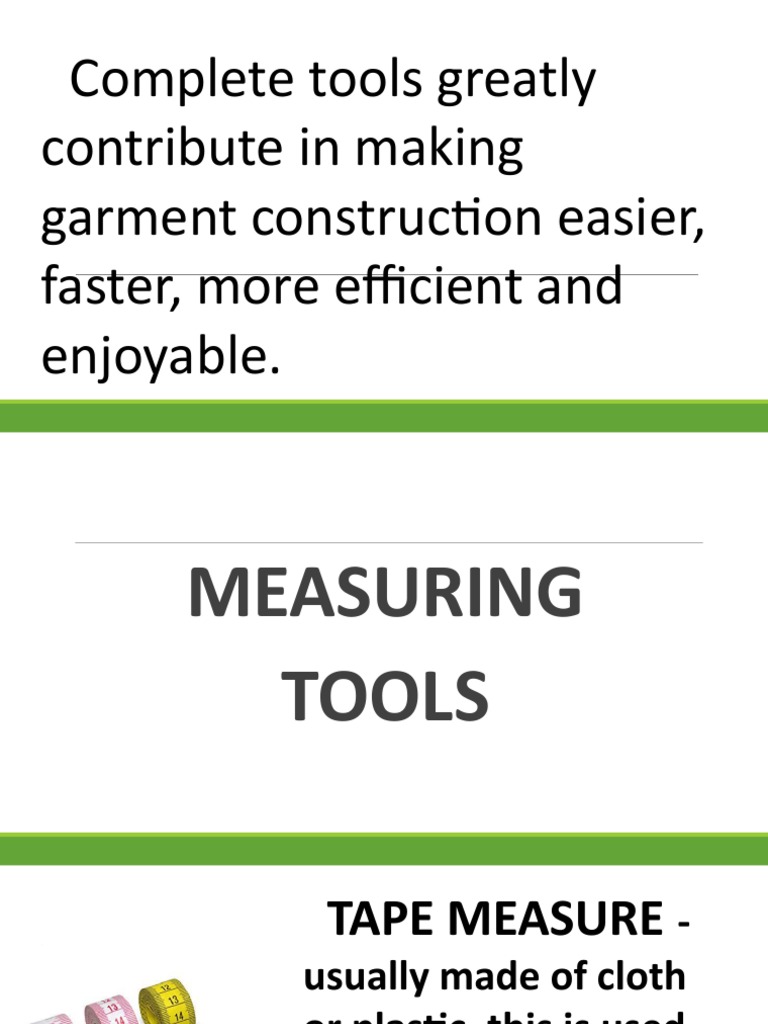Essential garment construction tools | PDF