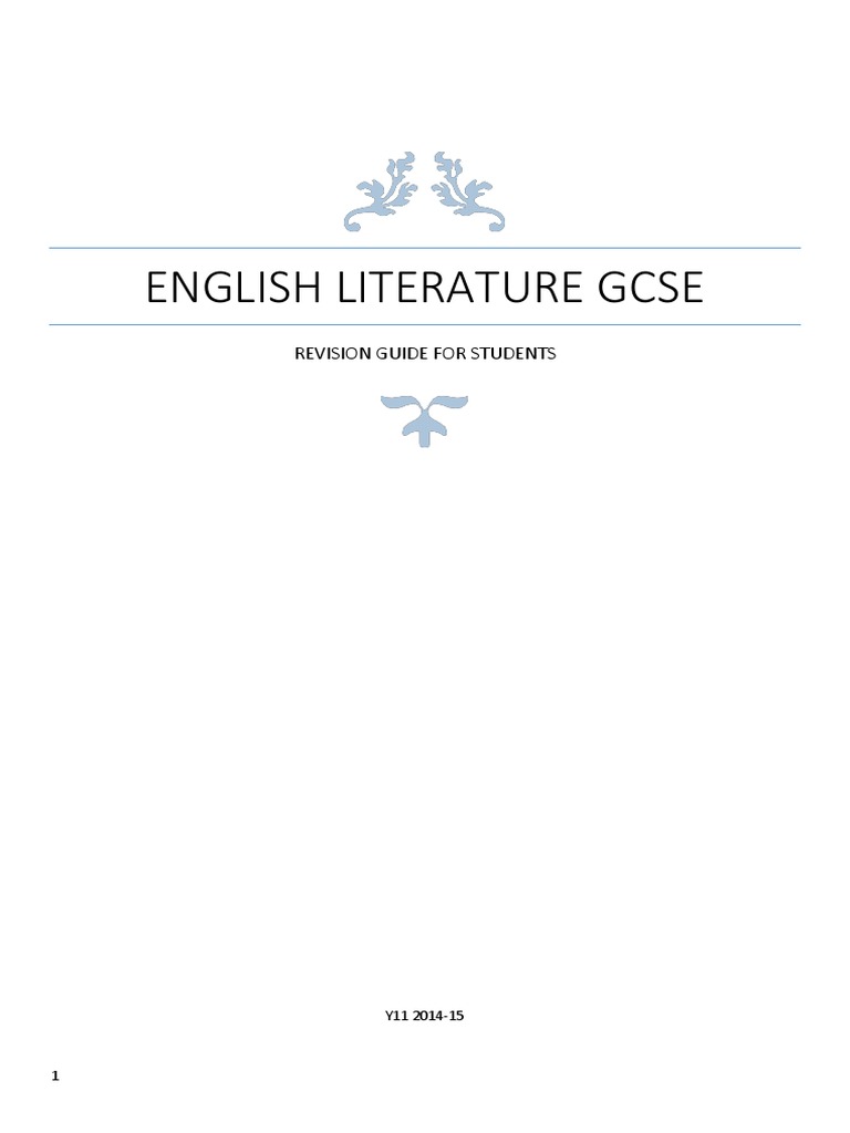 A Comprehensive Revision Guide for the GCSE English Literature Texts ...
