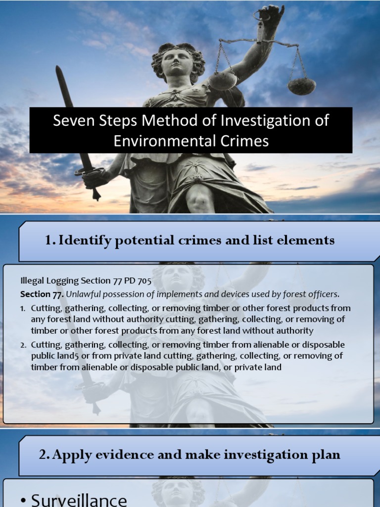 Investigation Steps for Environmental Crimes | PDF