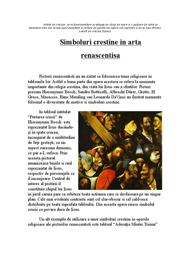 Simboluri Crestine in Arta Renascentista | PDF