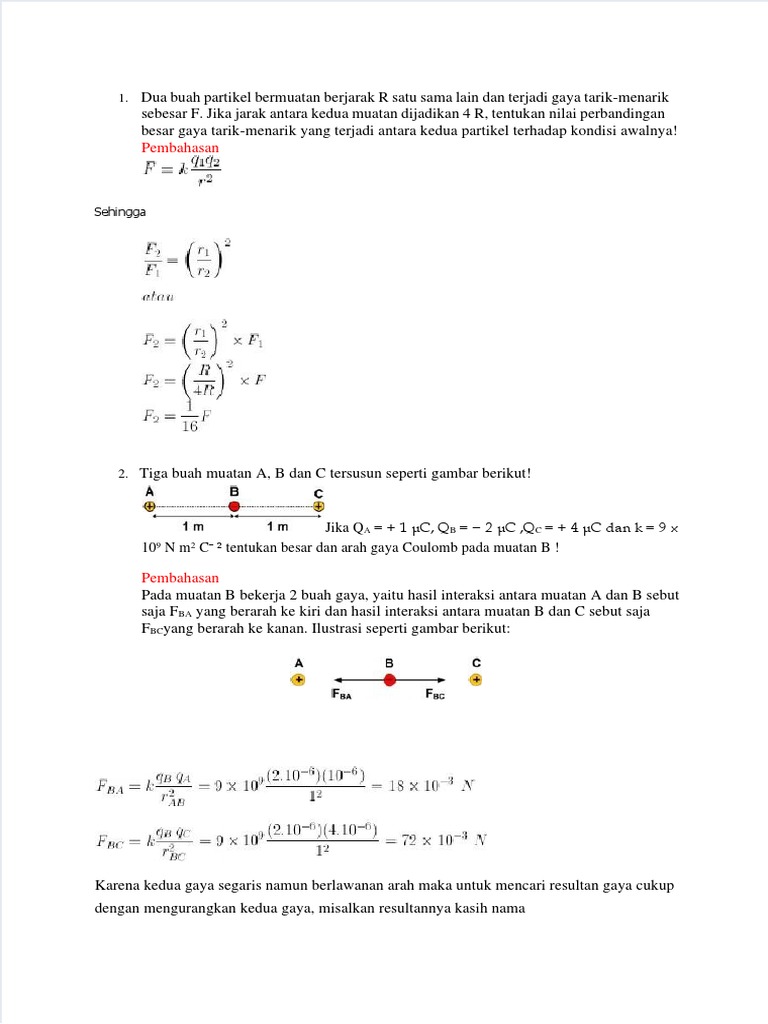 Dokumen - Tips - Soal Dan Pembahasan Listrik Statis Kelas Xii | PDF