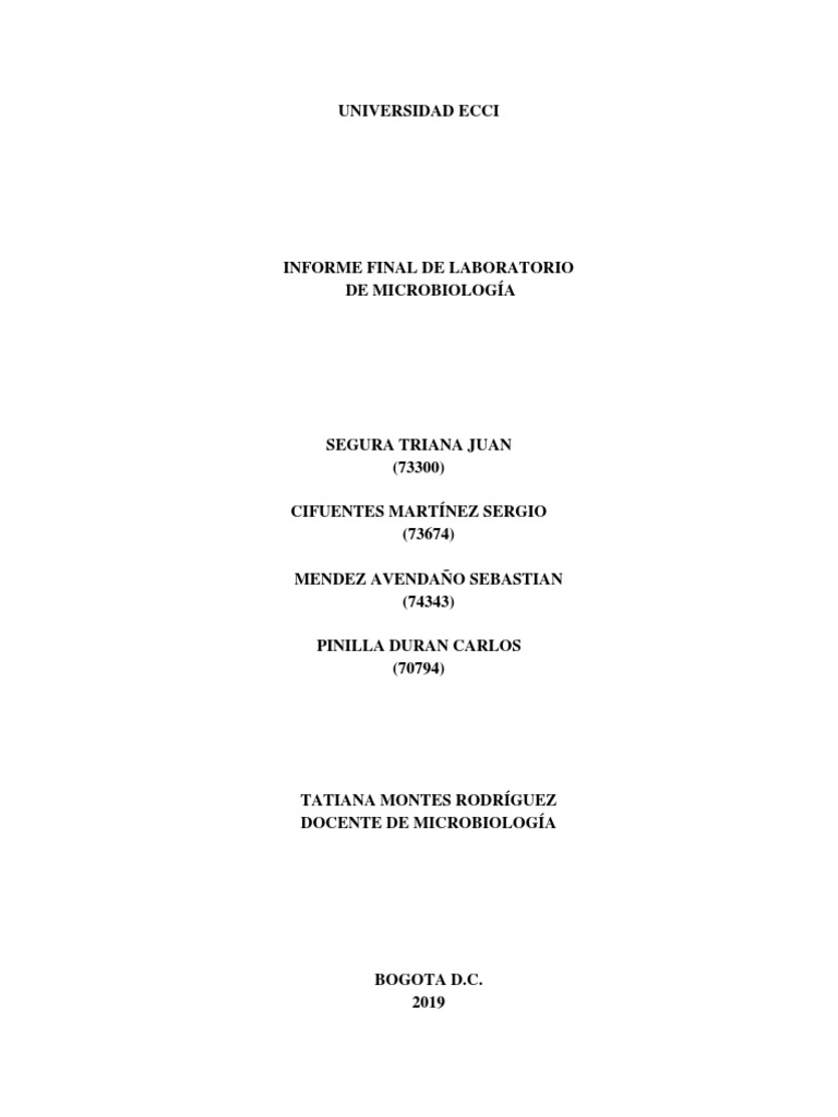 Informe Final Micro | PDF | Microorganism | Biology