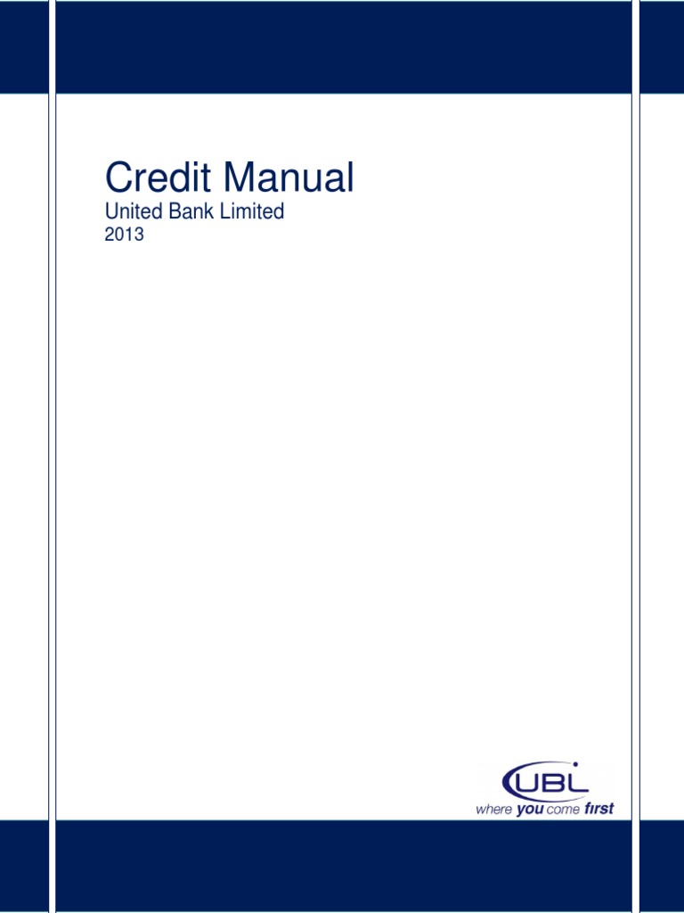 Credit Manual: United Bank Limited | PDF | Syndicated Loan | Credit