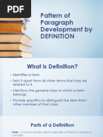 8 Patterns of Development | PDF | Definition | Essays