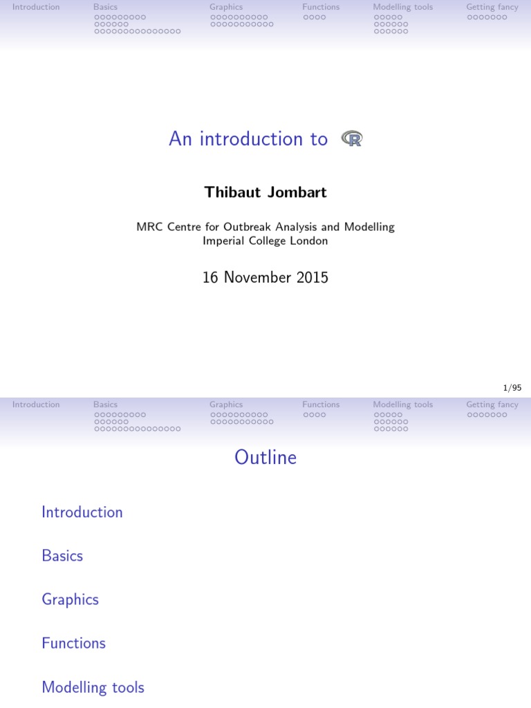 An Introduction To: Thibaut Jombart | PDF | R (Programming Language ...