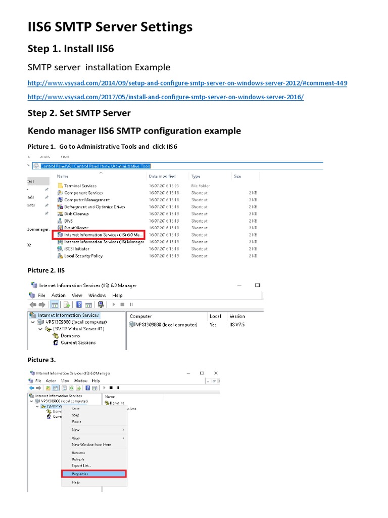 IIS6 SMTP Setup | PDF