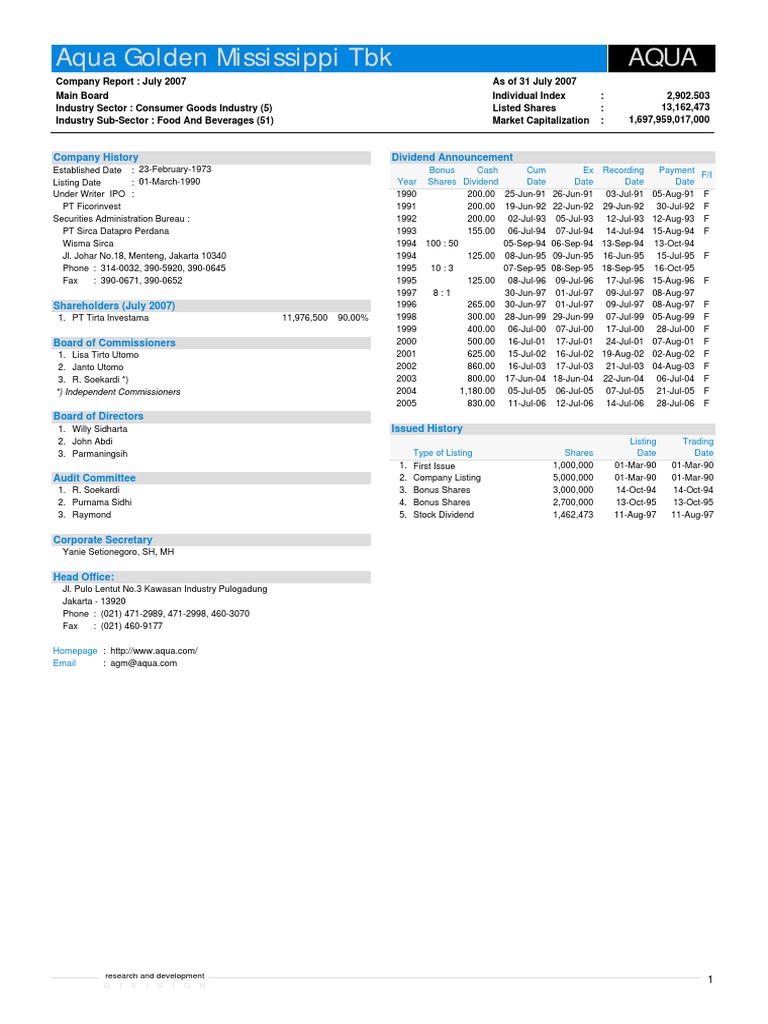 Aqua | PDF | Revenue | Financial Accounting