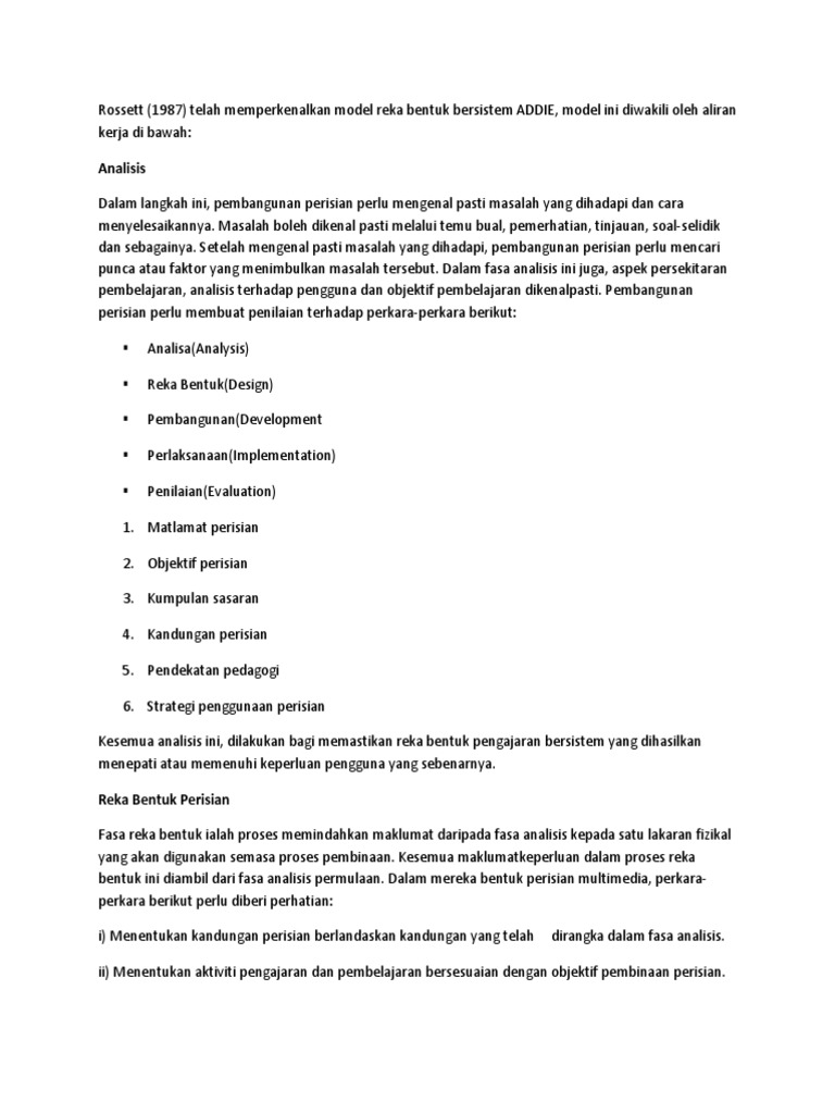 Model Addie by Cda | PDF