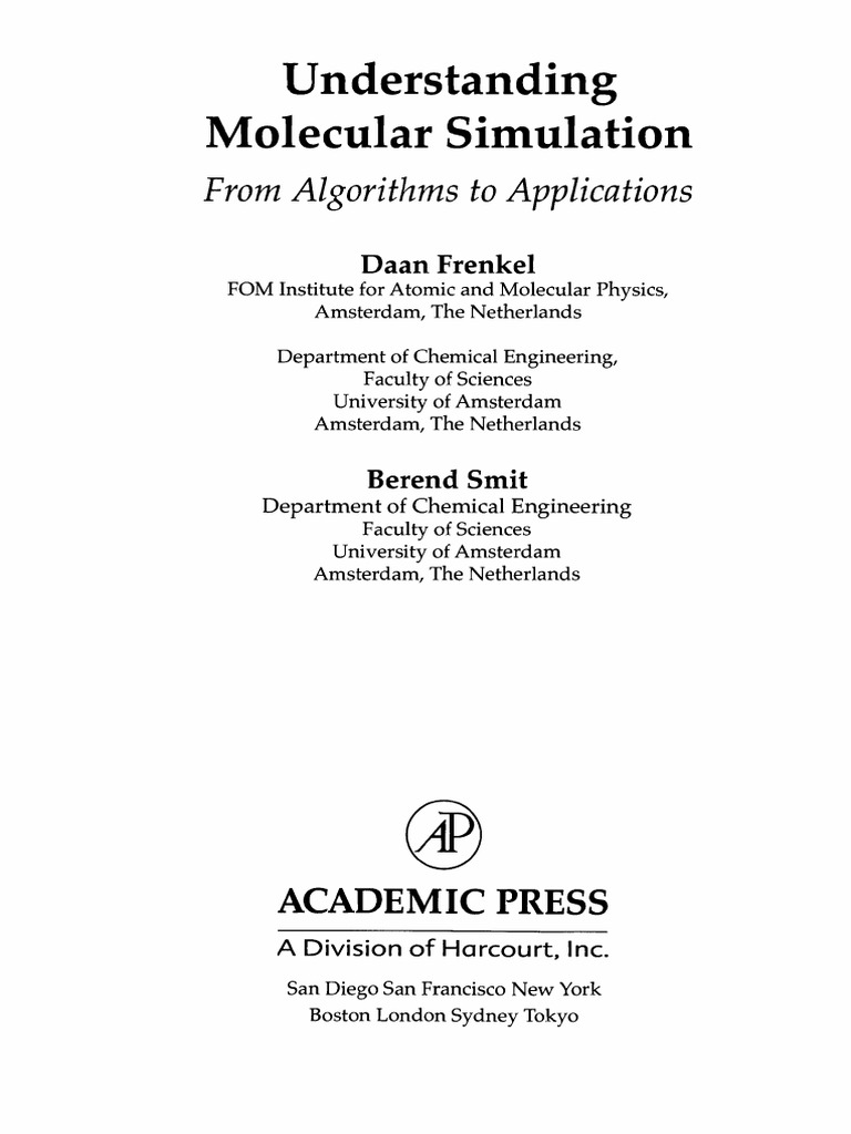 Frenkel Smit - Understanding Molecular Simulation PDF | PDF