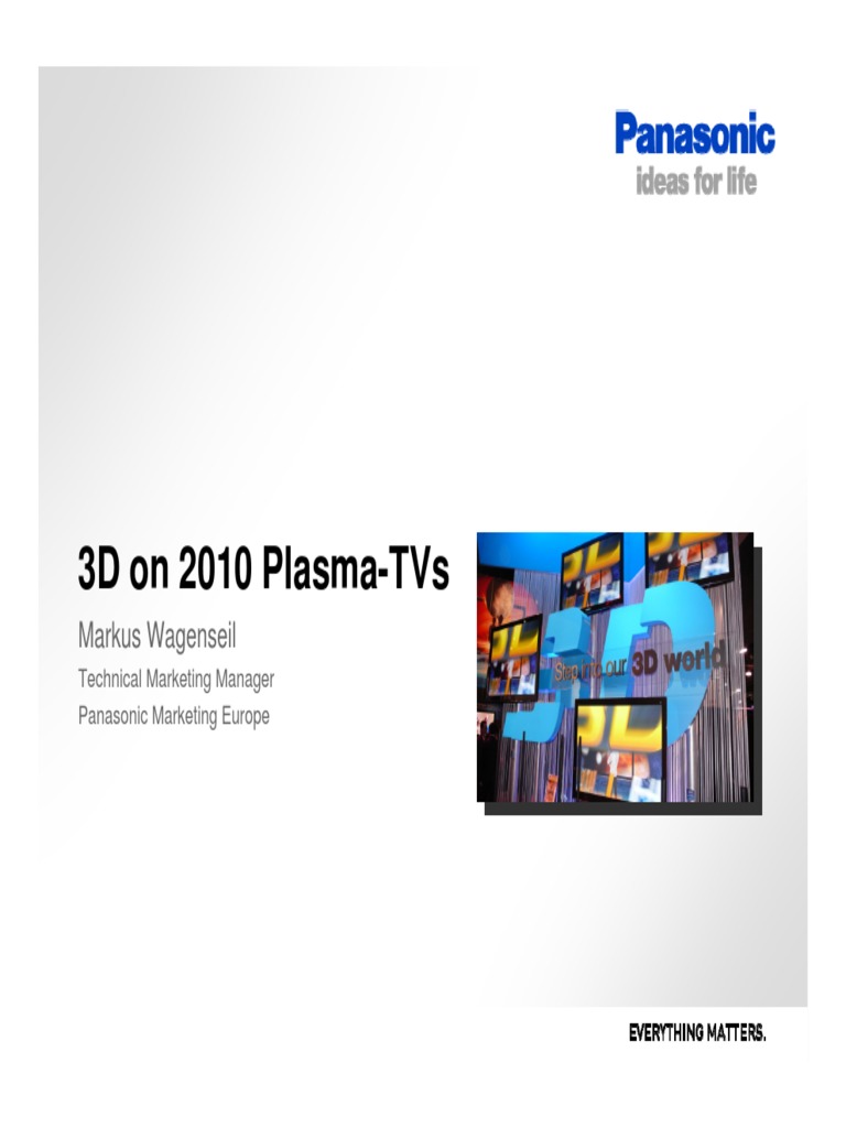 Panasonic 3D On 2010 Plasma-TVs | PDF | Stereoscopy | Liquid Crystal ...