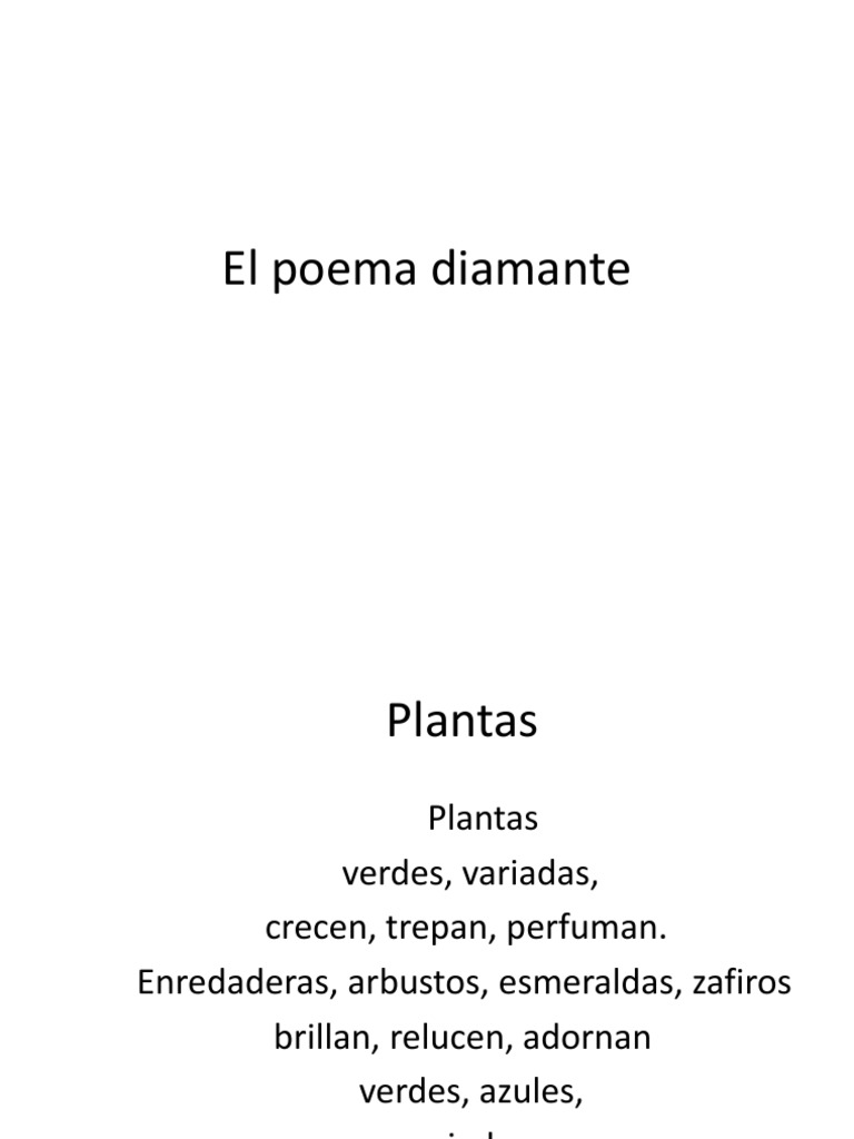 Hoja De Trabajo Del Poema Diamante Lamentaciones. #poemas #poesía