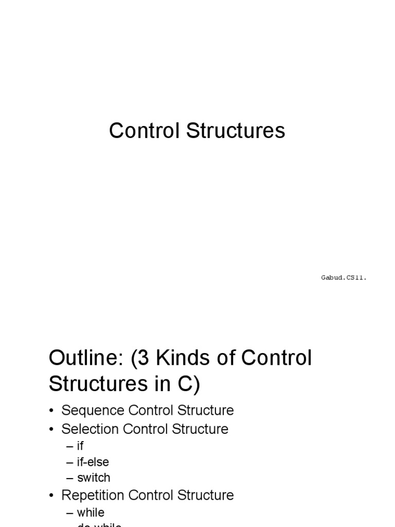 04 Lec Control Structures | PDF | Control Flow | Computer Programming 04 Lec Control Structures | PDF | Control Flow | Computer Programming