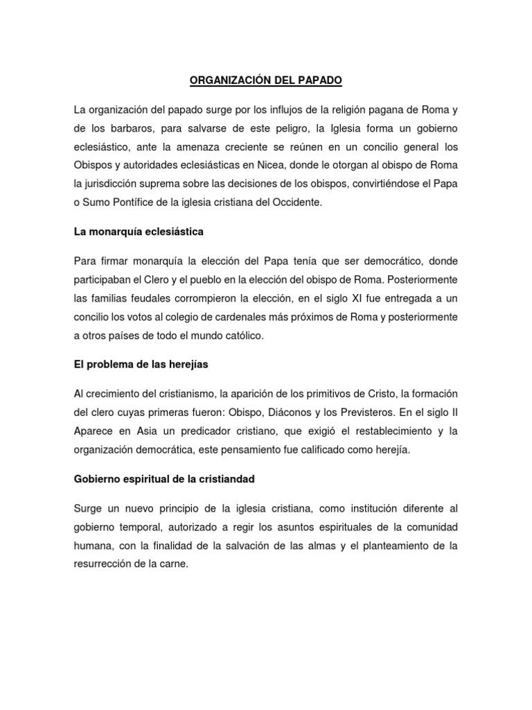 Evolución del Papado y Herejías | PDF | Papa | Iglesia Católica