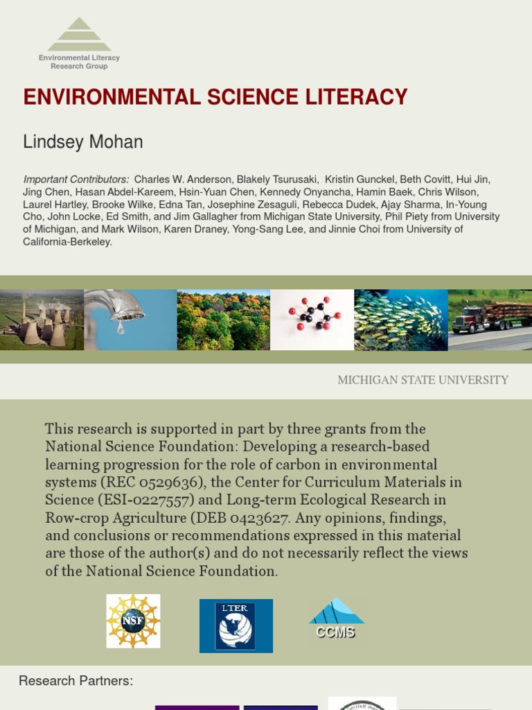Environmental Science Literacy: Lindsey Mohan | PDF | Global Warming ...