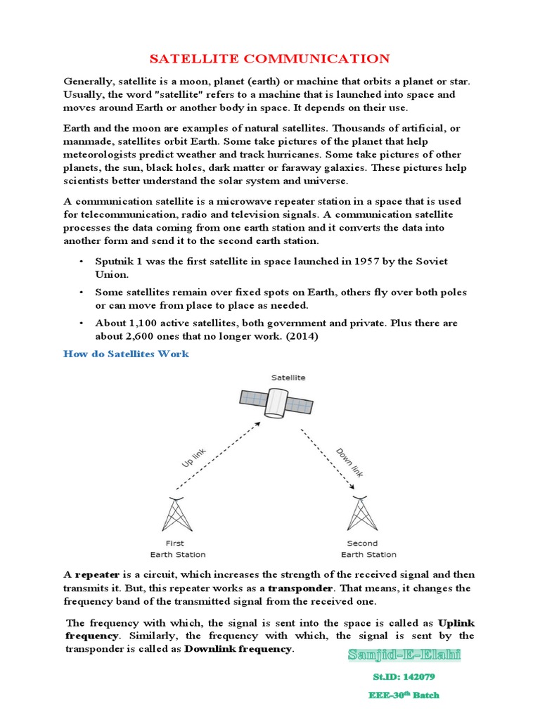 Satellite PDF | PDF | Satellite | Communications Satellite