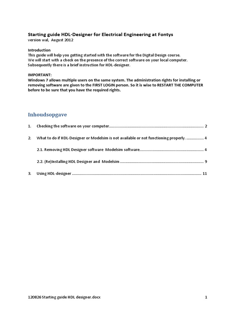 Starting Guide HDL Designer | Download Free PDF | Hardware Description ...