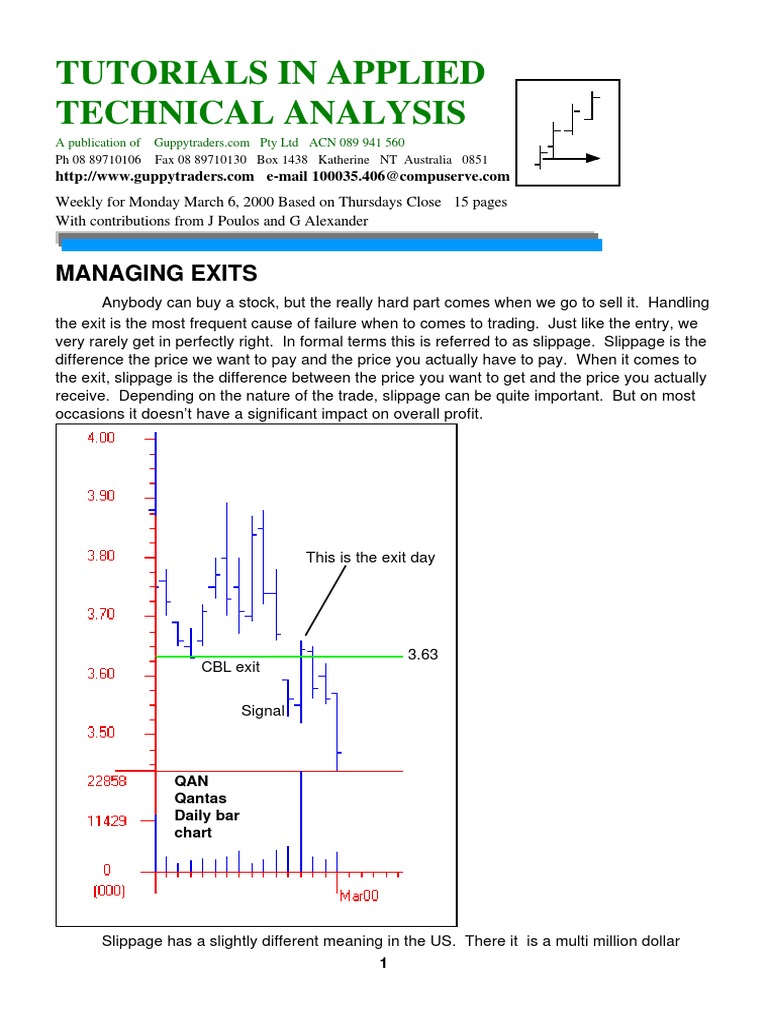 Tutorials in Applied Technical Analysis: Managing Exits | PDF | Market ...