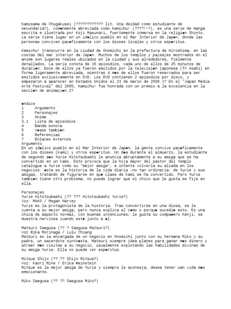 Kami Chu | PDF | Anime y manga | Shōnen Manga