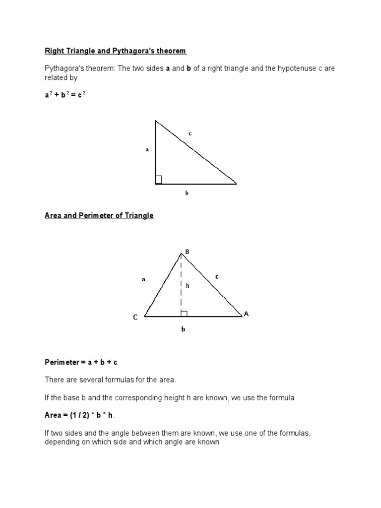 Right Triangle and Pythagora's Theorem | PDF | Science & Mathematics