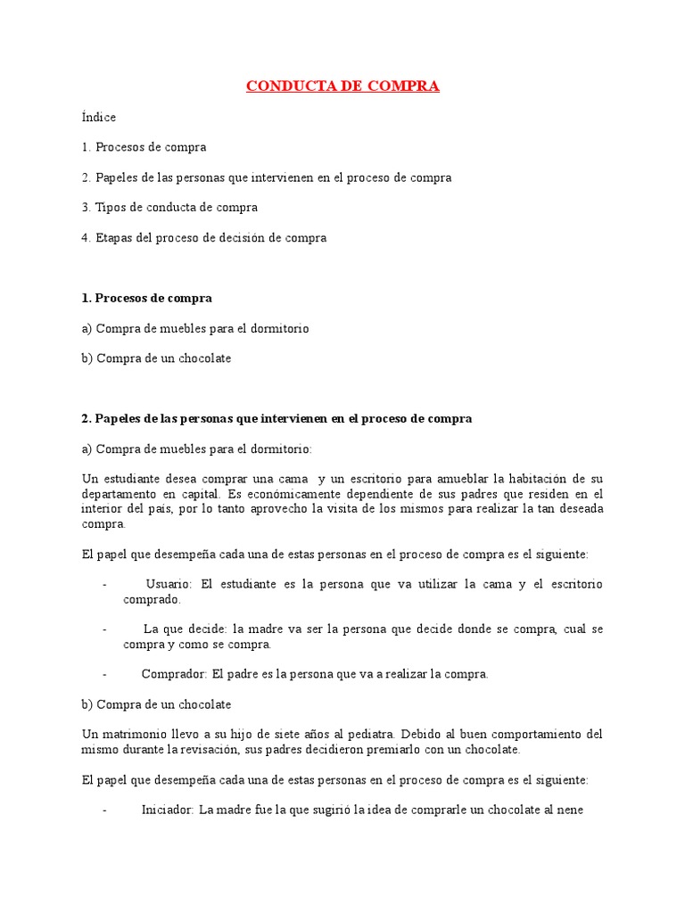 Conducta de Compra | PDF | Muebles y Mobiliario | Business