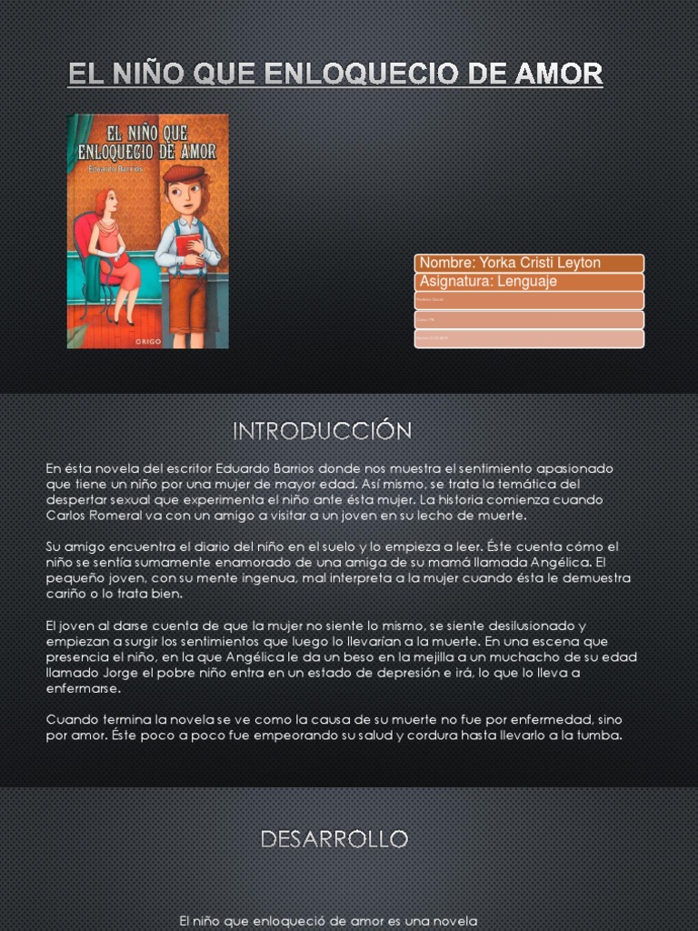 El Niño Que Enloquecio de Amor | PDF | Ficción general