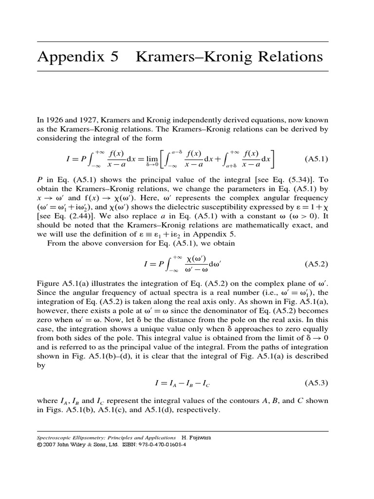 Kramers Kronig Relations | PDF | Integral | Physical Sciences