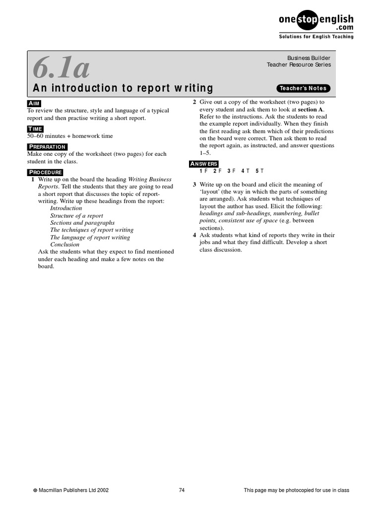 Business Report Writing Guide | PDF | Question | Paragraph