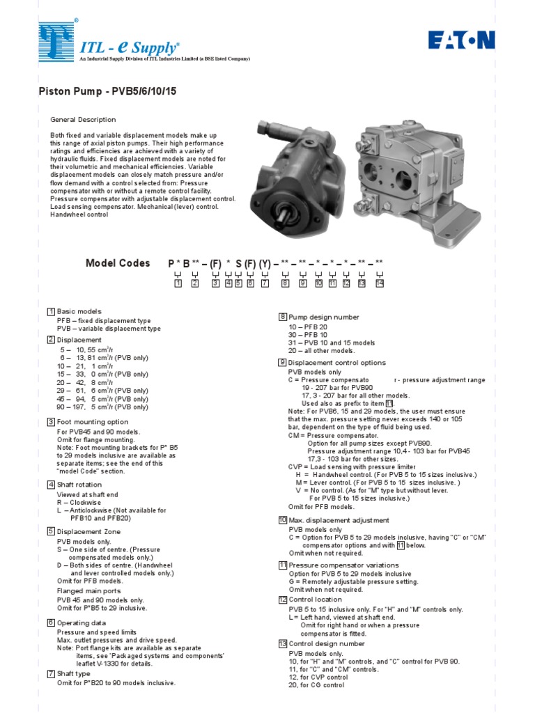 Eaton Pump | PDF | Pump | Gases