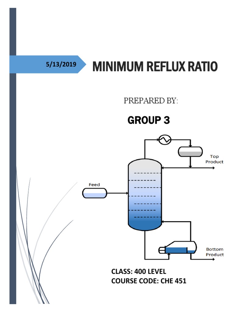 Minimum Reflux Ratio | PDF | Distillation | Physical Chemistry