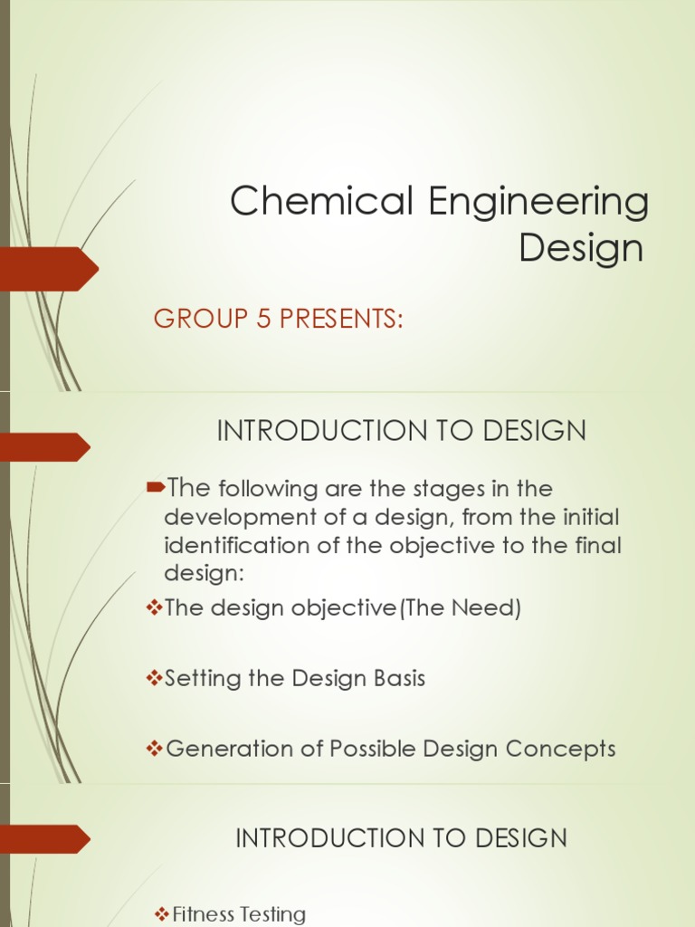 Chemical Engineering Design Process Overview | PDF