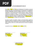 FT-SST-005 Formato Acta de Nombramiento Del Vigia en Seguridad y Salud en El Trabajo | PDF