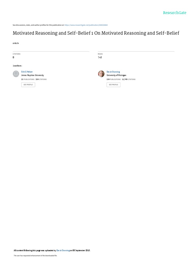 Motivated Reasoning | PDF | Morality | Reason