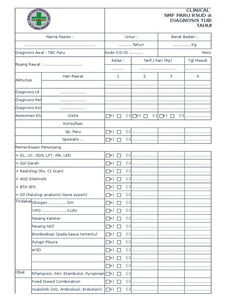Clinical Pathway Excel EDIT | PDF