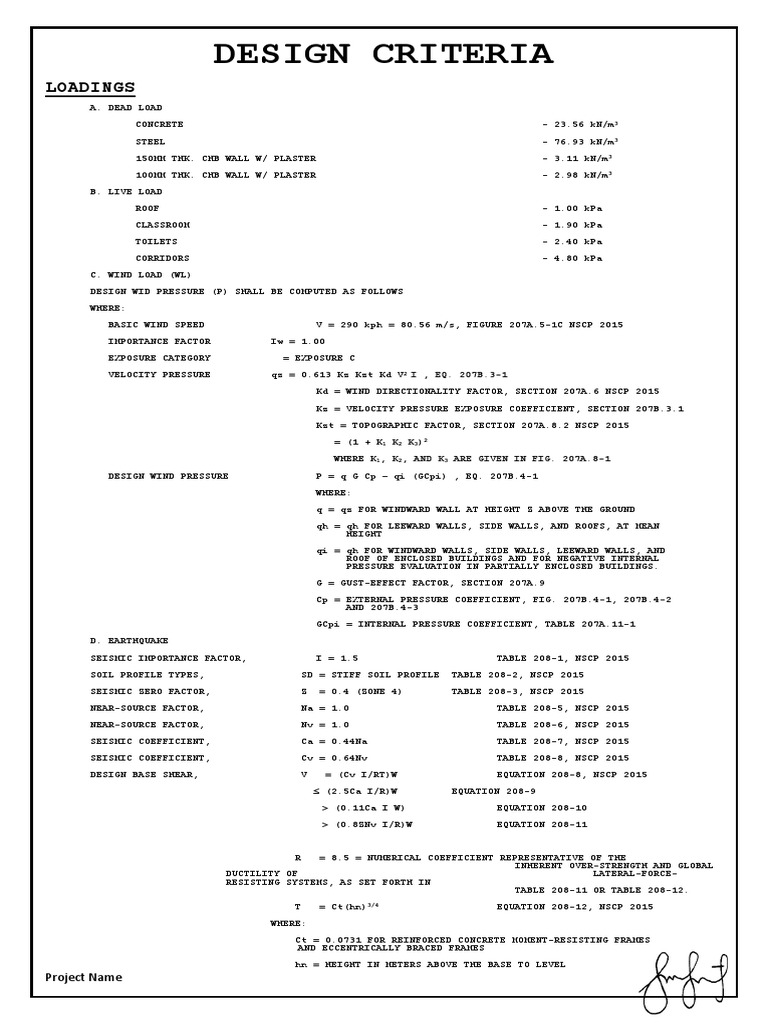 Design Criteria for Structural Loads | PDF | Economic Sectors | Applied ...