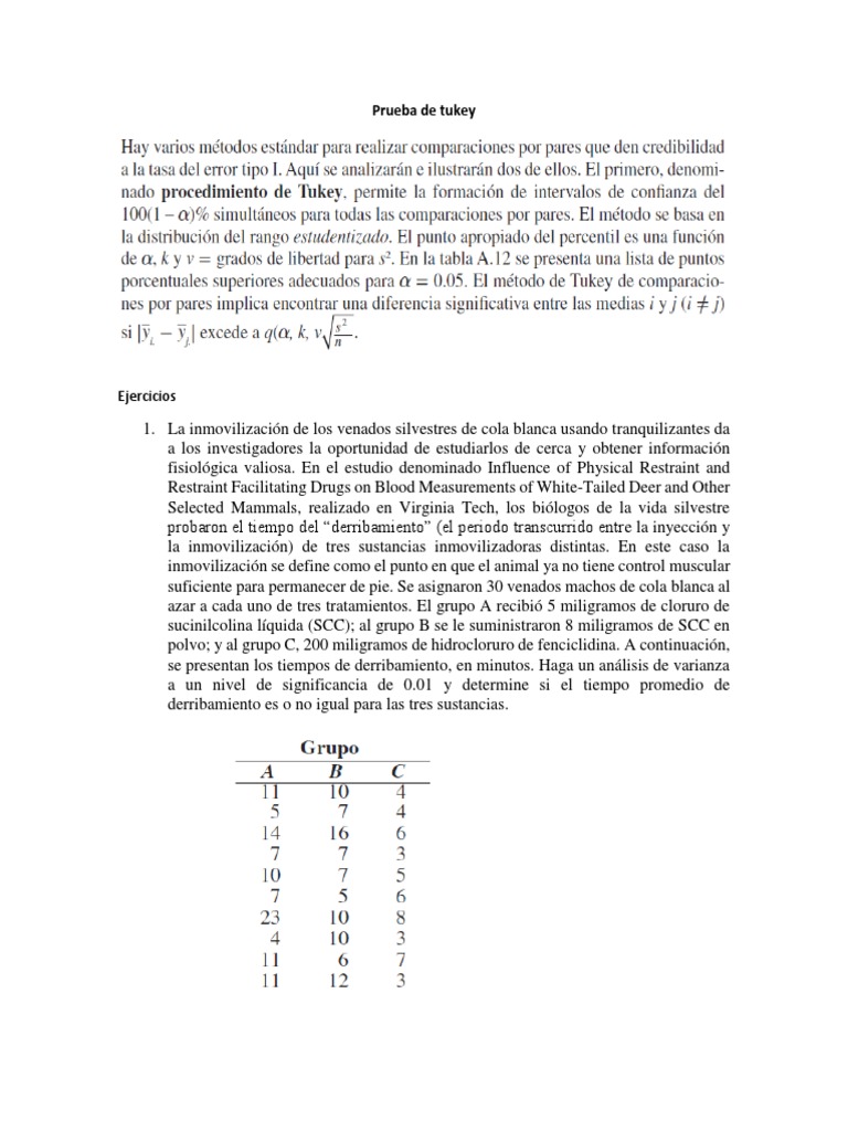 Prueba de Tukey | PDF | Science | Naturaleza